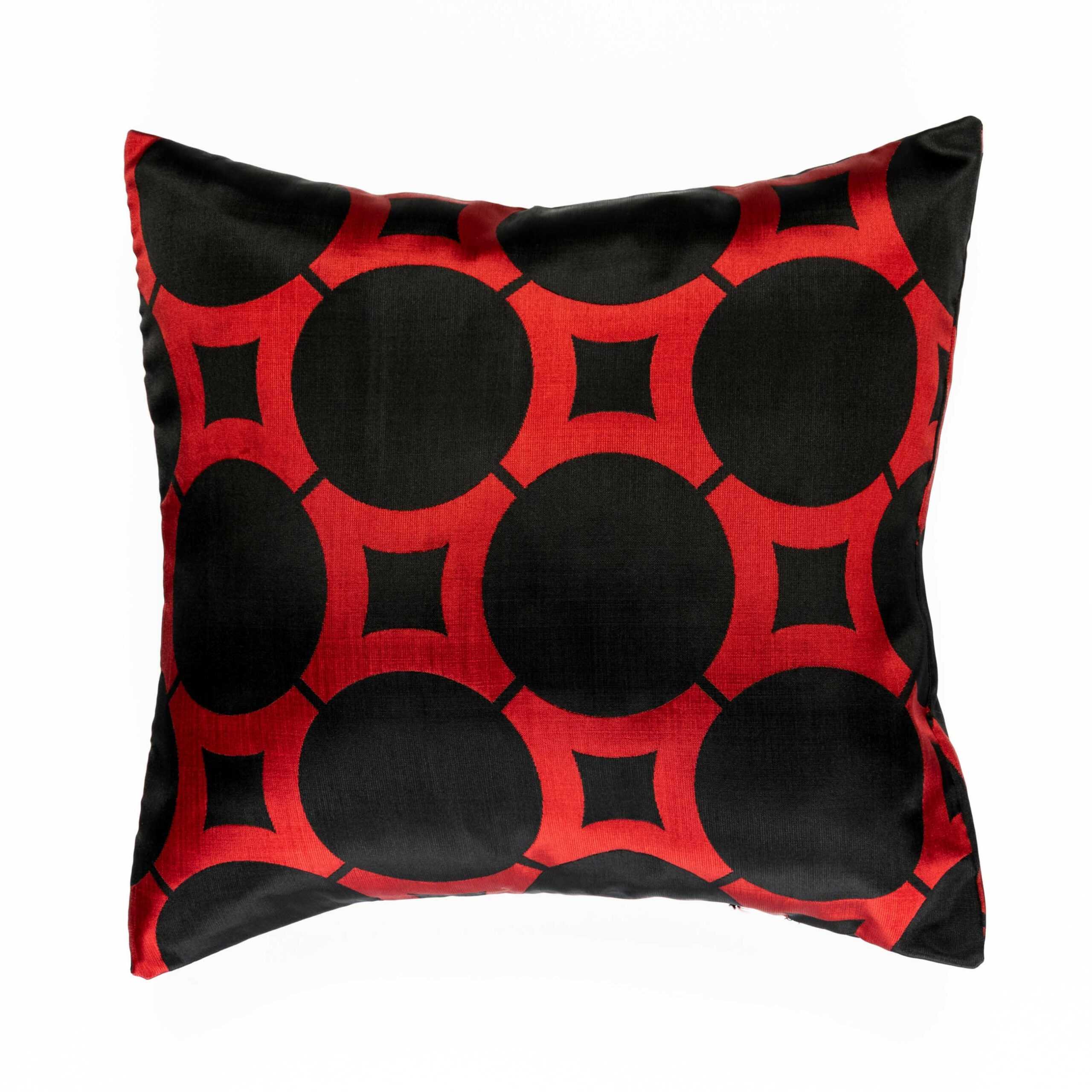 Red Black Element Pillow Circle - Over The Top