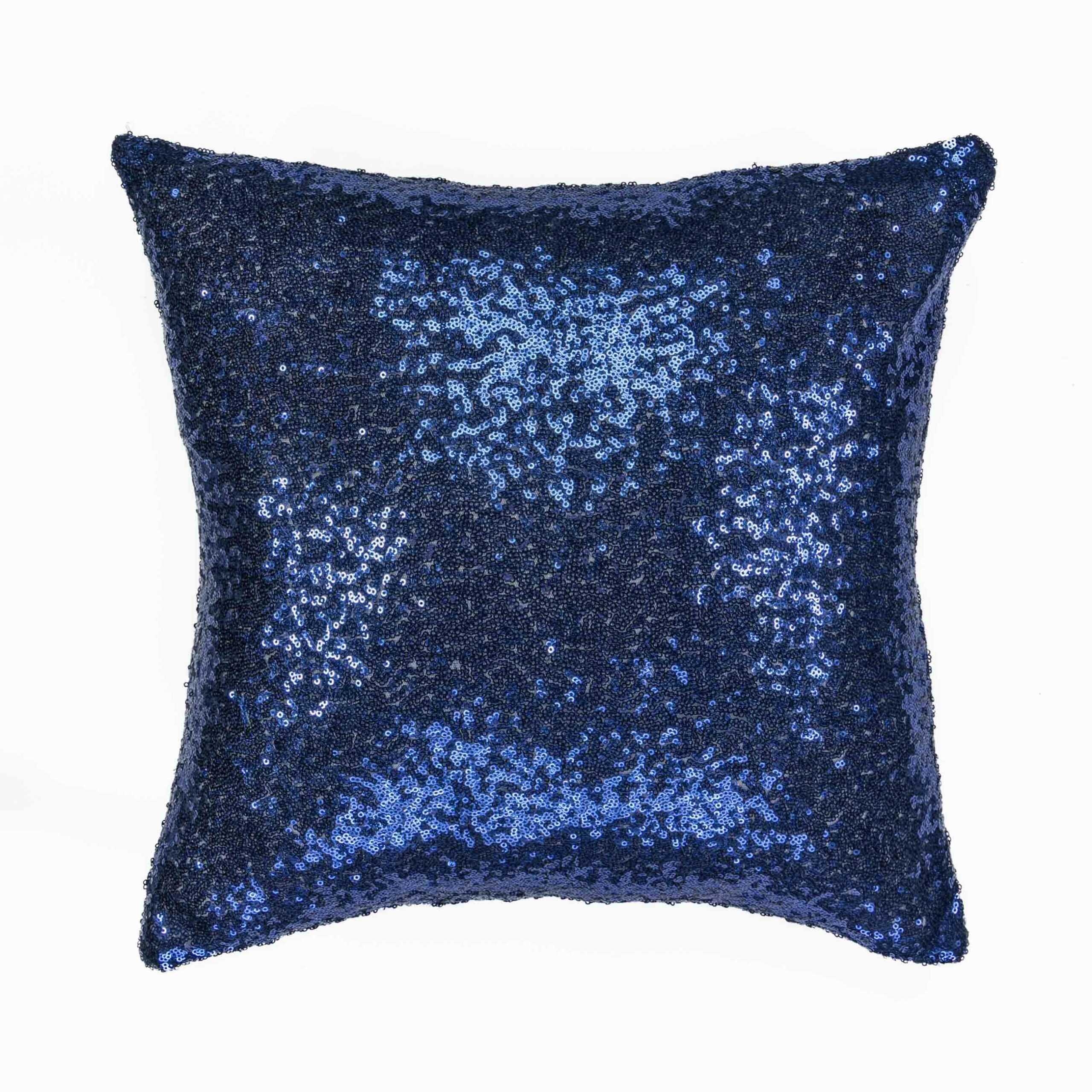 Navy Micro Gloss Sequins Pillow - Over The Top