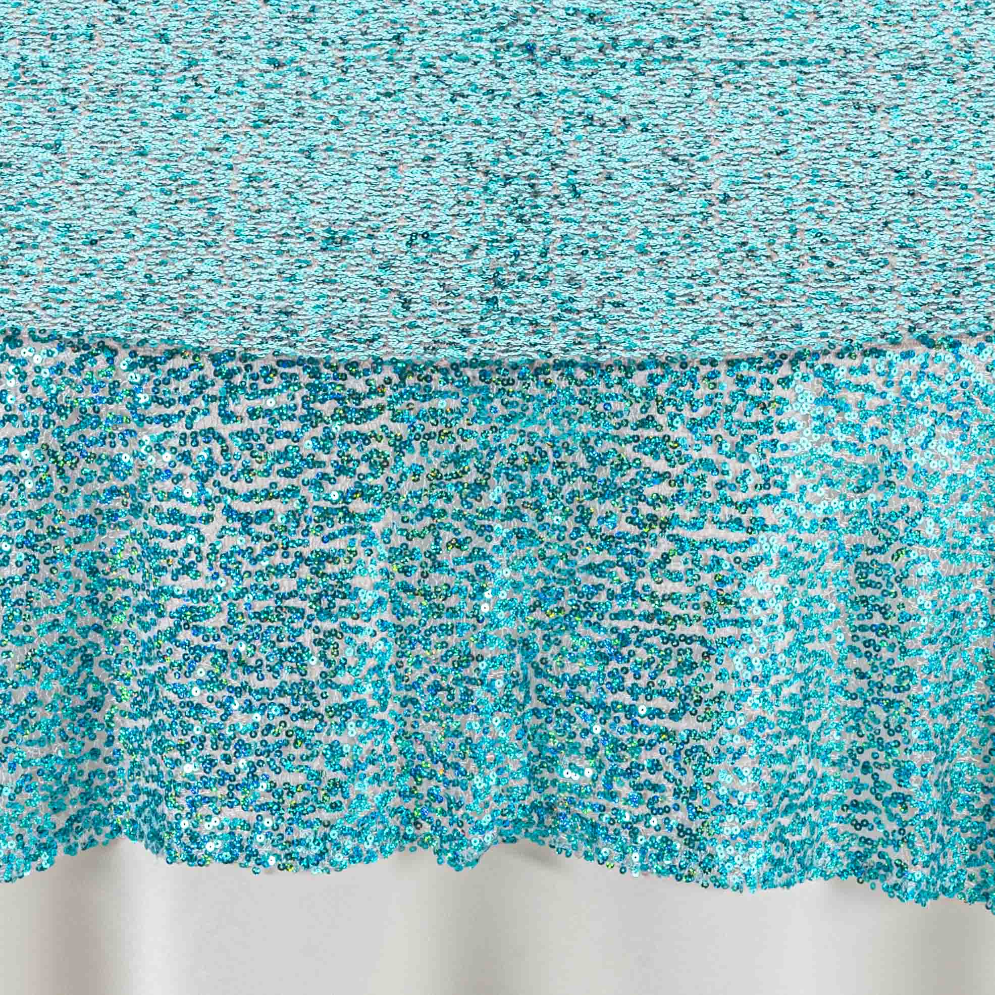Turquoise & White Sequin - Over The Top