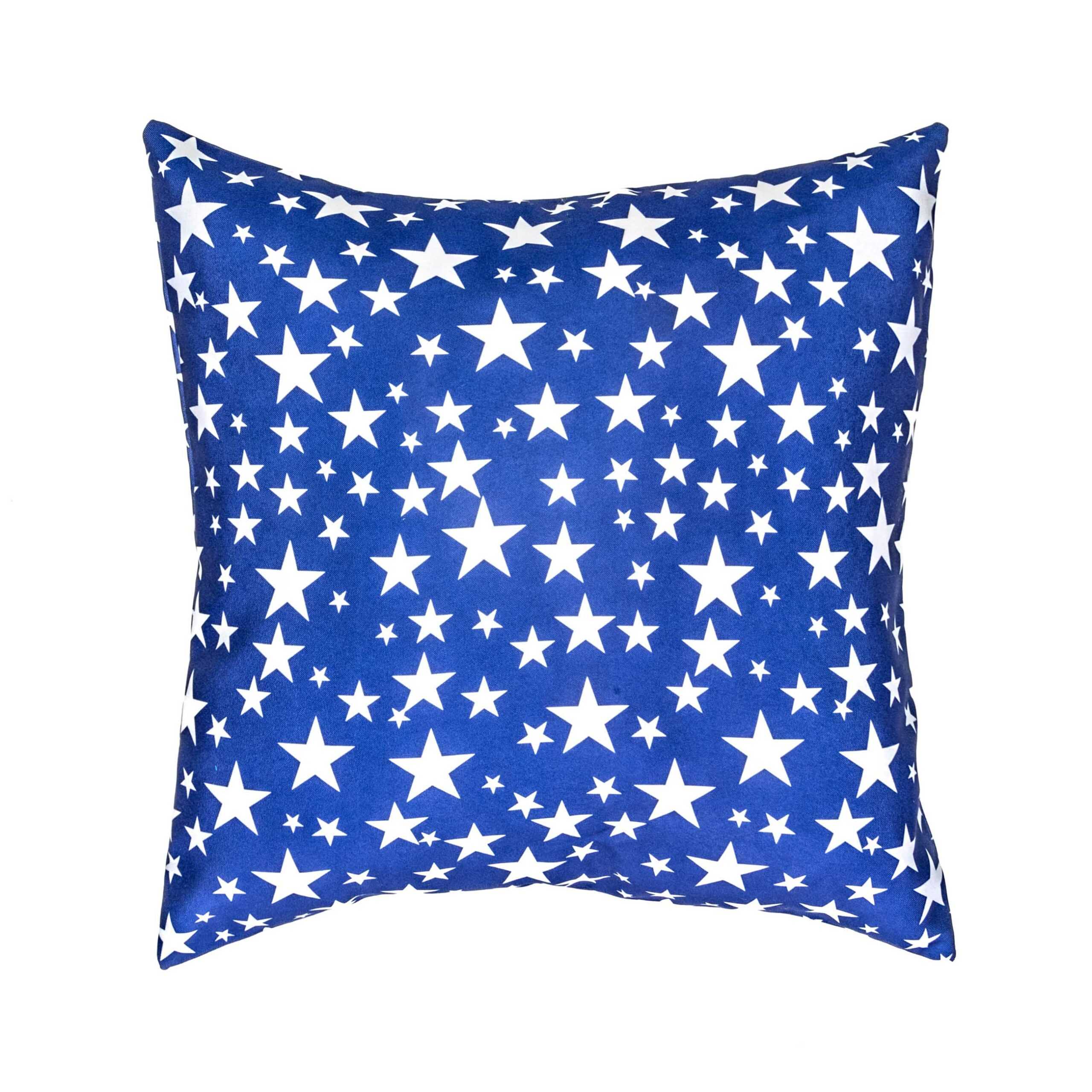 Blue & White Stars Pillow - Over The Top